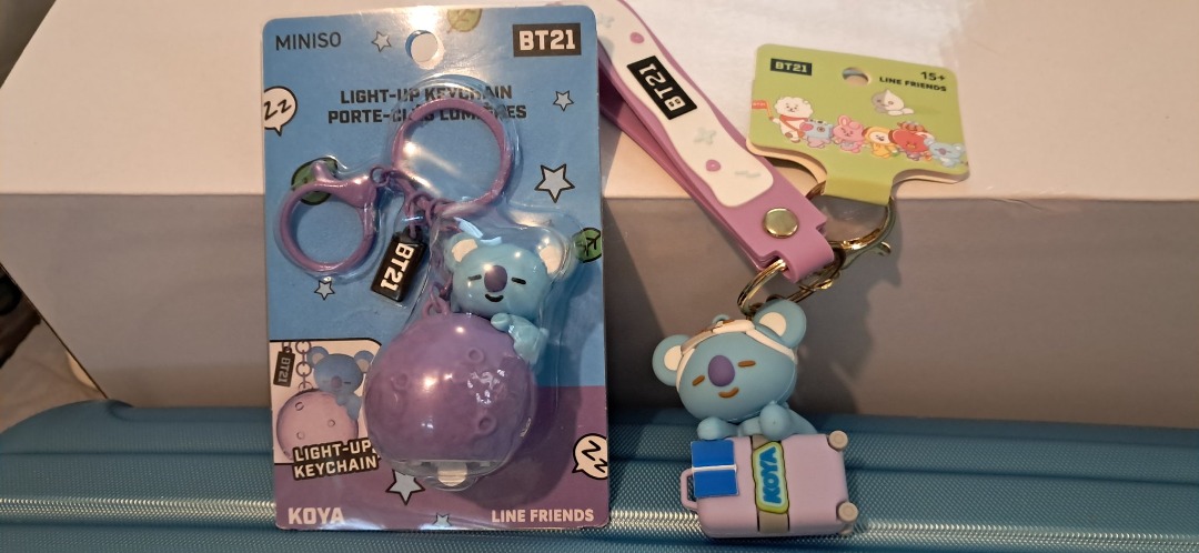 BT21 X Miniso extras - Koya keychain and keyring (see pricelist), Hobbies & Toys, Memorabilia ...