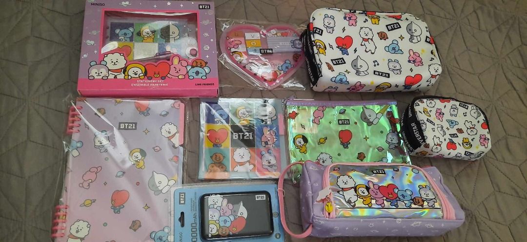 BT21 x Miniso extras - Notebook, sticky notes and stationery set (see ...