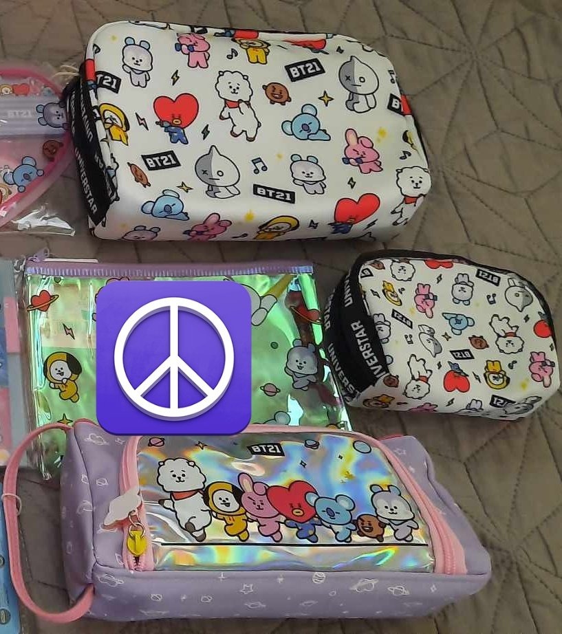BT21 x Miniso extras - pouches and bag (see pricelist and available ...