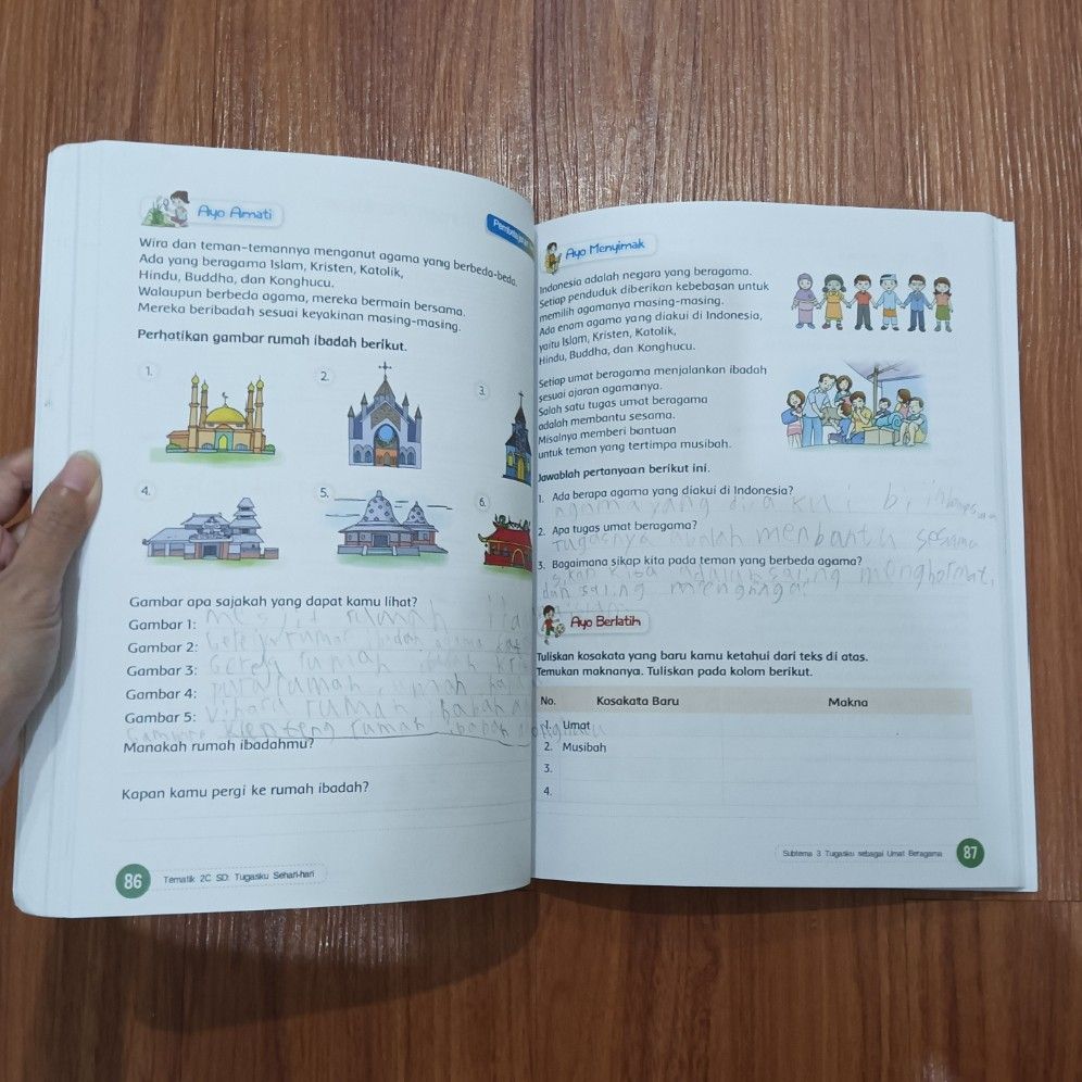 Buku pelajaran sekolah Tugasku sehari-hari teks tematik terpadu 2c ...