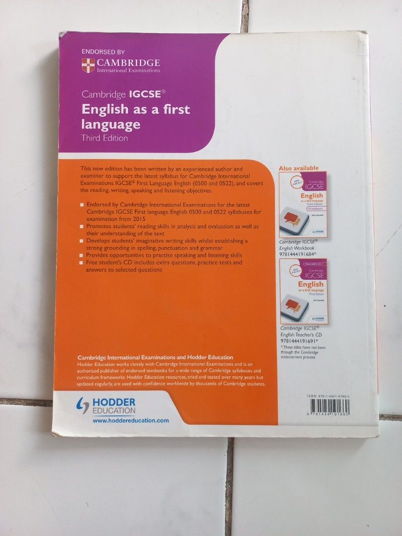 Cambridge IGCSE First Language English textbook, Buku & Alat Tulis ... Cambridge IGCSE First Language English textbook, Buku & Alat Tulis ...