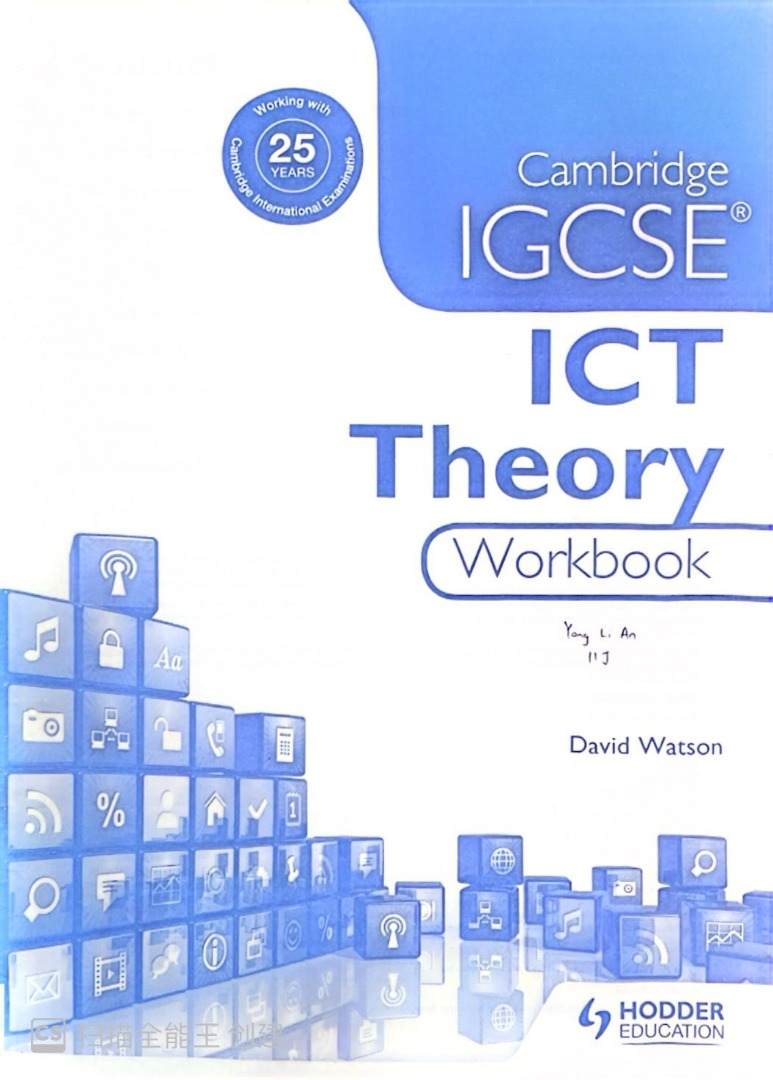 Cambridge IGCSE ICT Theory Workbook (second hand workbook) ISBN ...