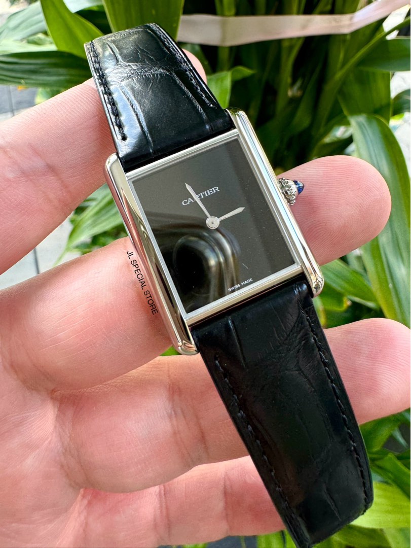 Cartier Tank Must Black Dial, Women's Fashion, Watches & Accessories ...