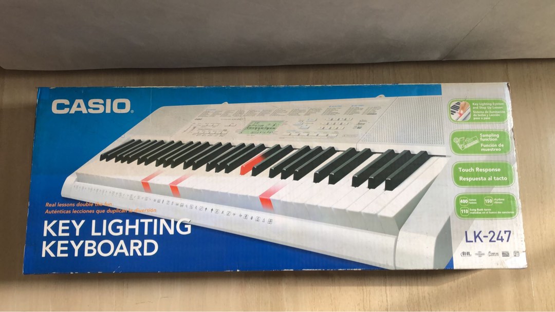 Casio Key Lighting Electronic Keyboard Music Piano LK 247 and Sustain ...