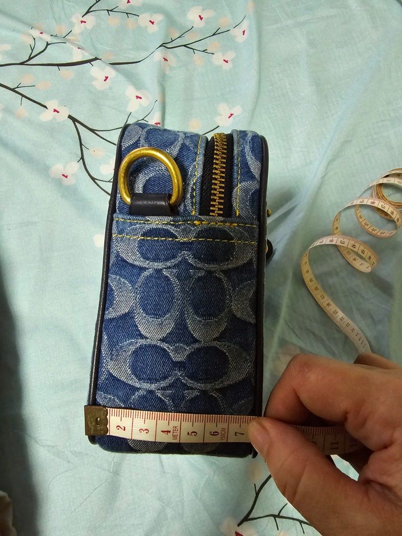 Coach x Denim Monogram Camera Bag, Luxury, Bags & Wallets on Carousell