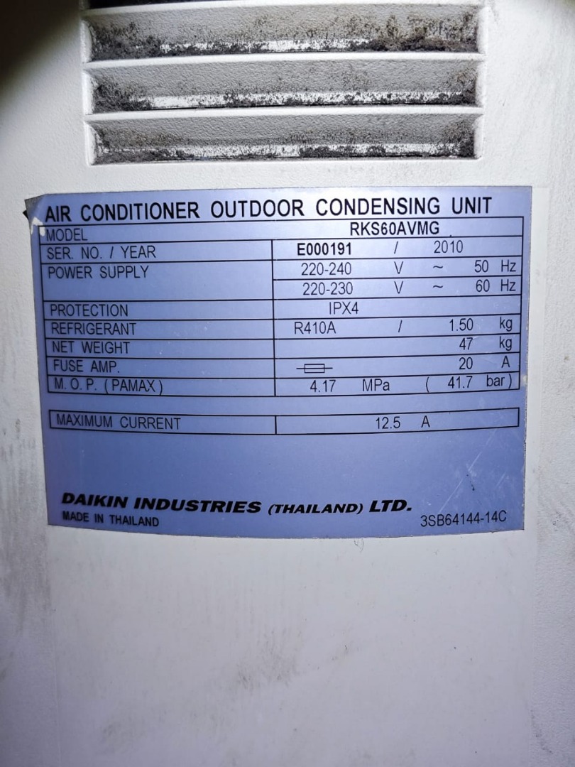 Daikin Outdoor. Model : RKS60AVMG, Everything Else, Others on Carousell