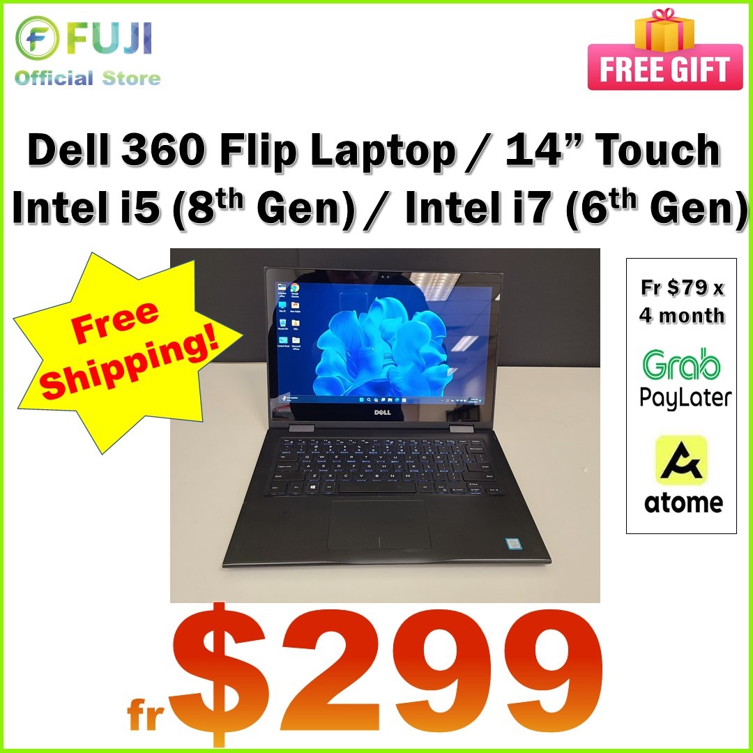 DELL Intel i7 - 360 Flip Laptop - 2 In 1 Touch Screen - 8GB RAM + 256GB ...