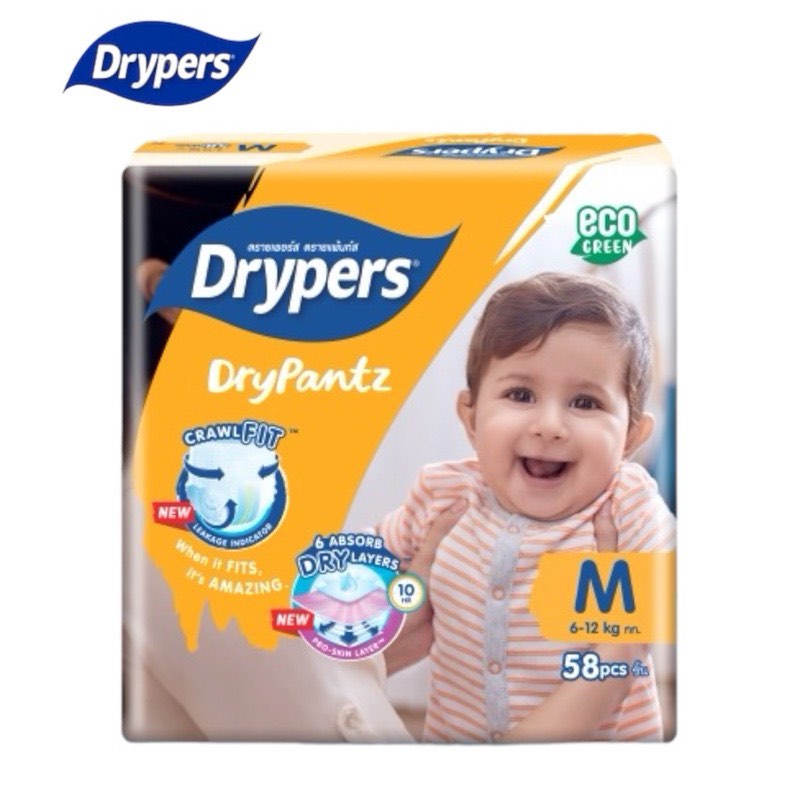 Drypers Drypantz ECO New Packing (M58), Babies & Kids, Bathing ...