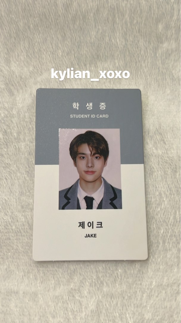 ENHYPEN Jake Student ID Card- Seasons Greeting 2021, Hobbies & Toys ...