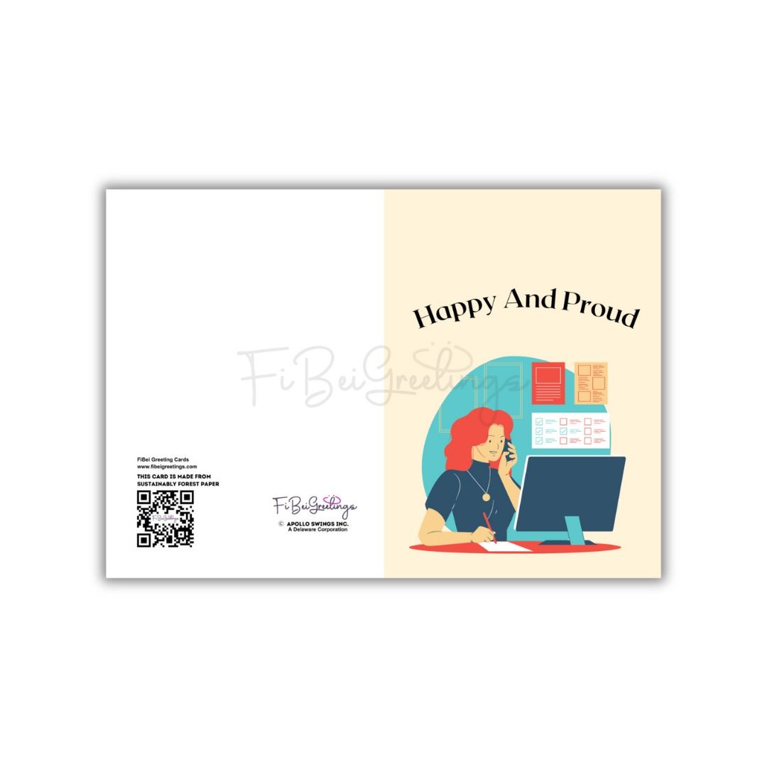 FiBei Greetings Congratulation Card - Title: Happy And Proud, Hobbies ...