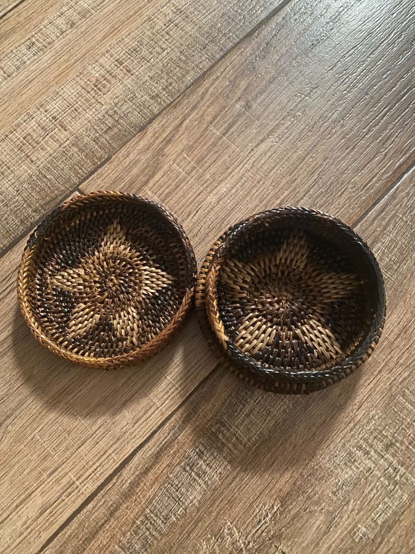 FREEBIE: rattan round container, Everything Else, Others on Carousell