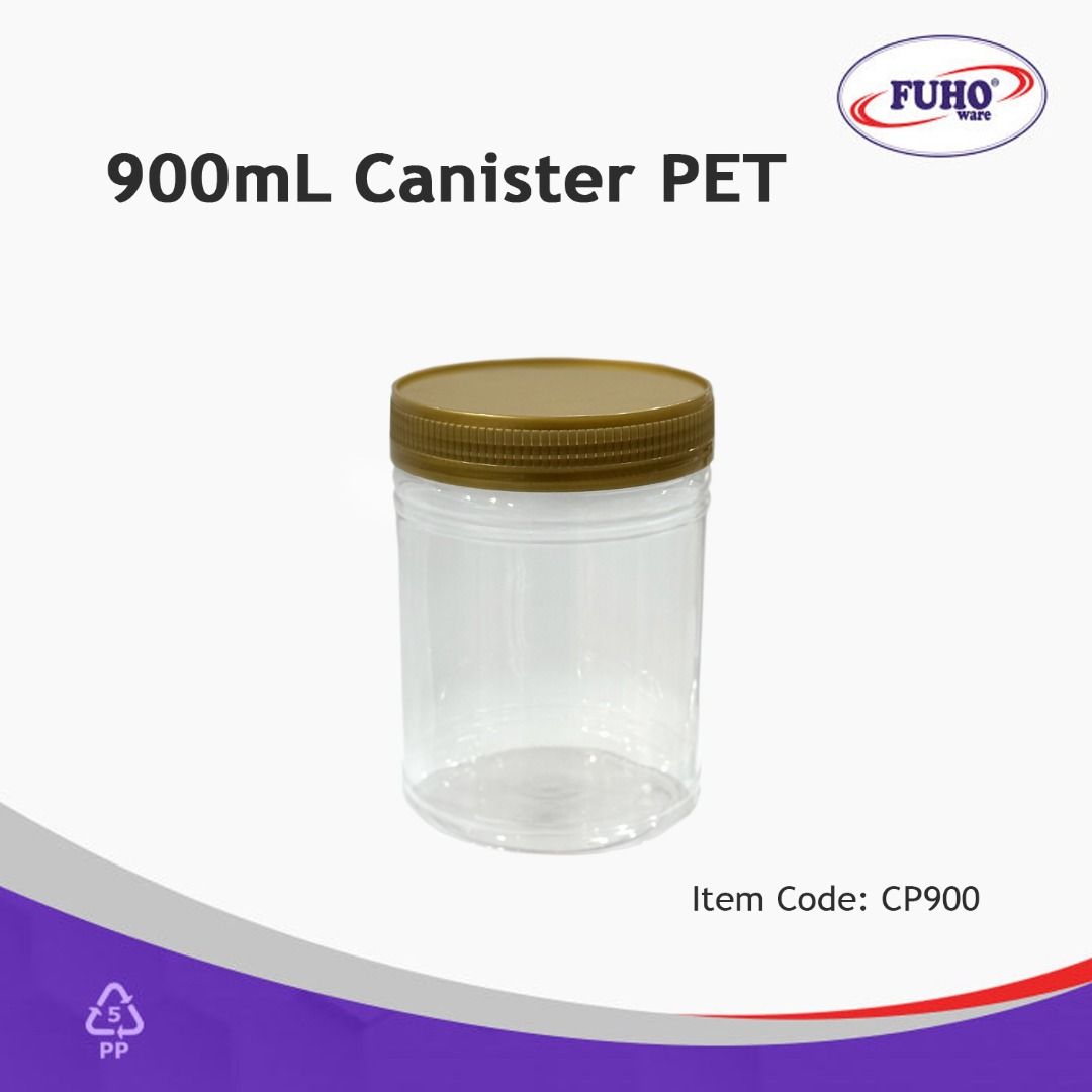 FUHO Canister Pet 900ML #CP900, Food & Drinks, Other Food & Drinks on ...