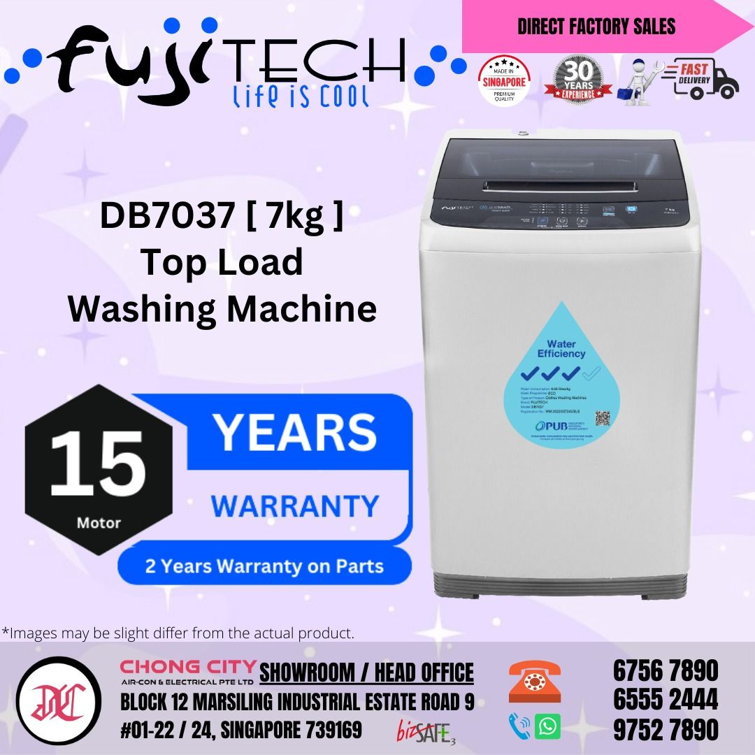 FUJITECH Washing machine [7Kg] [DB7037], TV & Home Appliances, Washing ...