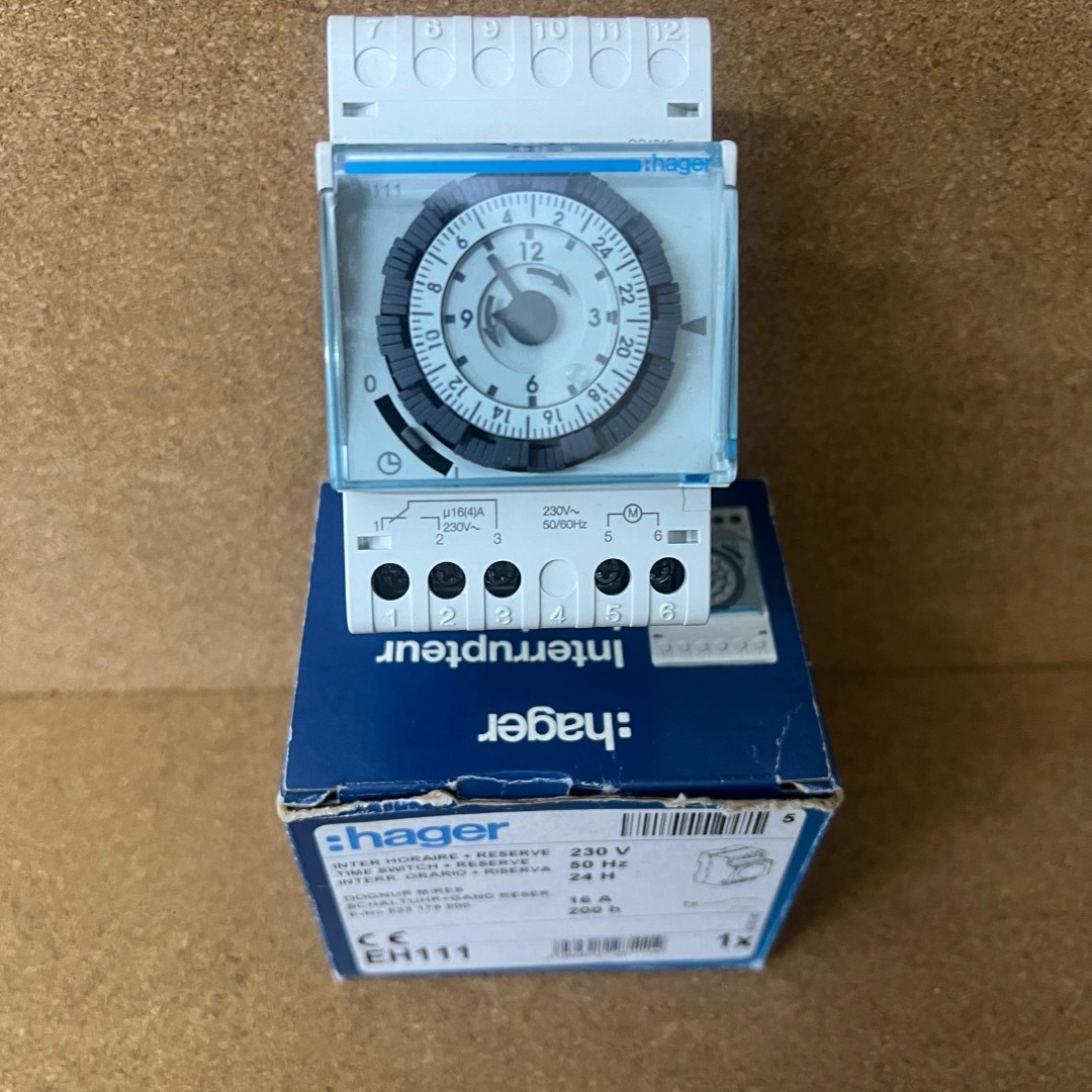 Hager Timer Switch - EH111, Furniture & Home Living, Home Improvement ...