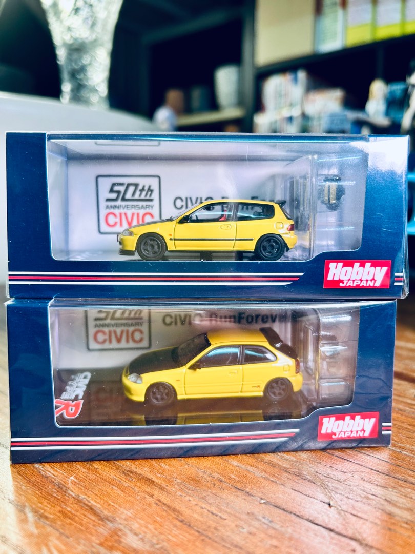 Hobby Japan/ Honda Civic EG6, TYPE-R EK9, JDM Style 連引擎 1/64, 興趣及遊戲, 玩具 ...