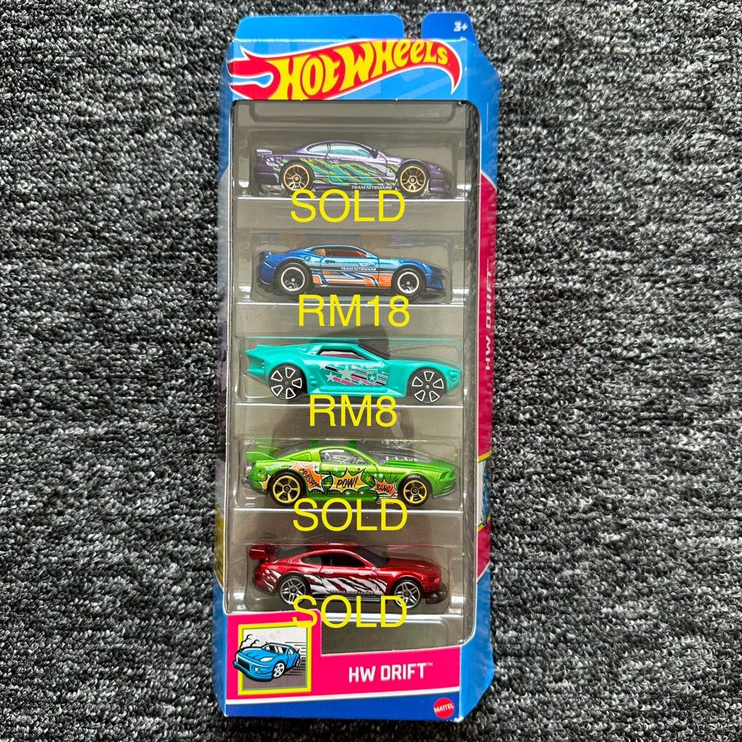 HOT WHEELS 2024 HW Drifting 5 Pack Nissan Silvia S15 17 Camaro ZL1 ...