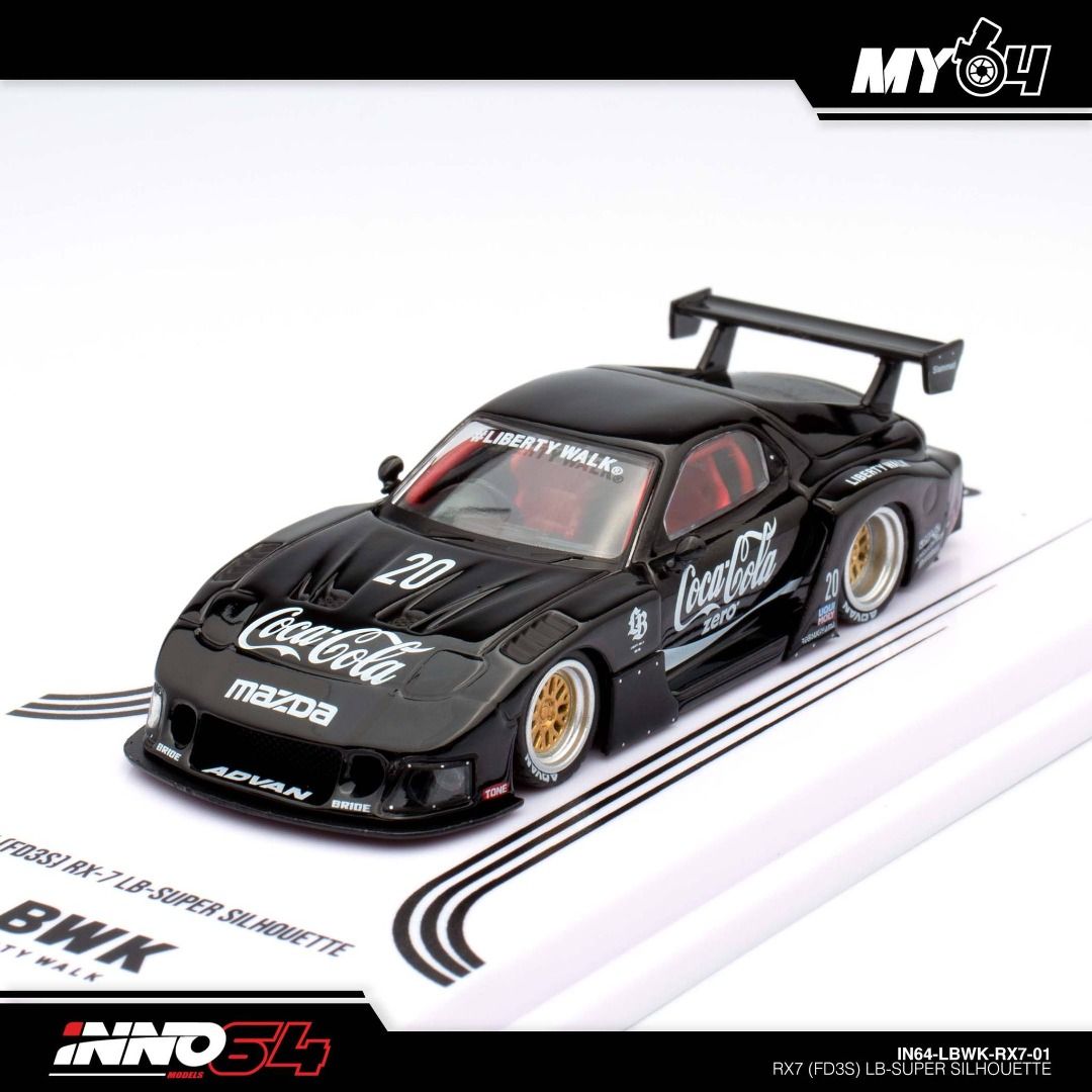 inno64 1/64 Mazda RX7 FD3S LB-SUPER SILHOUETTE Coca Cola IN64-LBWK-RX7 ...