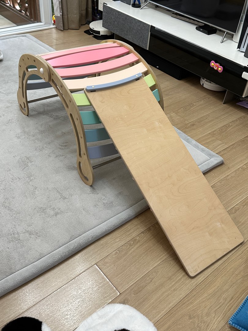 KateHaa XXL Foldable Rocker + Ramp攀爬架 馬卡龍色 (Montessori/Waldorf), 興趣及遊戲 ...