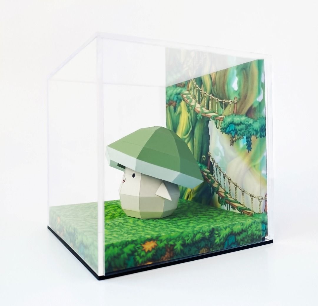 Maplestory Green Mushroom Ellinia Magician Forest Tree Papercraft Paper ...