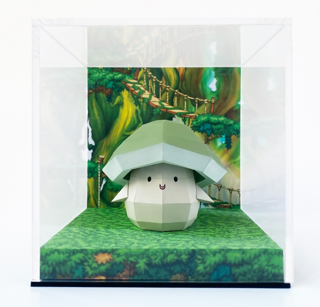 Maplestory Green Mushroom Ellinia Magician Forest Tree Papercraft Paper ...