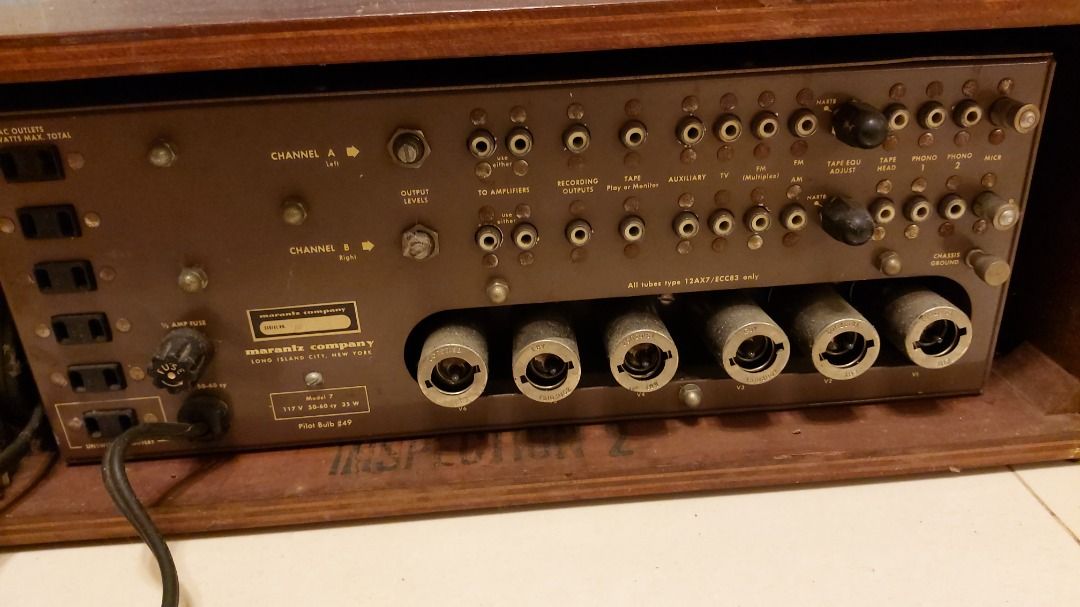 Marantz Model 7 preamplifier 原創117v版本 真空管前級擴大機 不開機, 耳機及錄音音訊設備, 其他音響配件及設備在旋轉拍賣