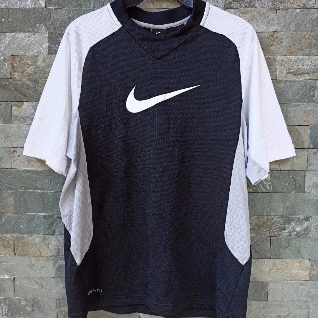 Nike Dri-fit Shirt Tri-Tone Color (Oversized), Men's Fashion, Tops ...