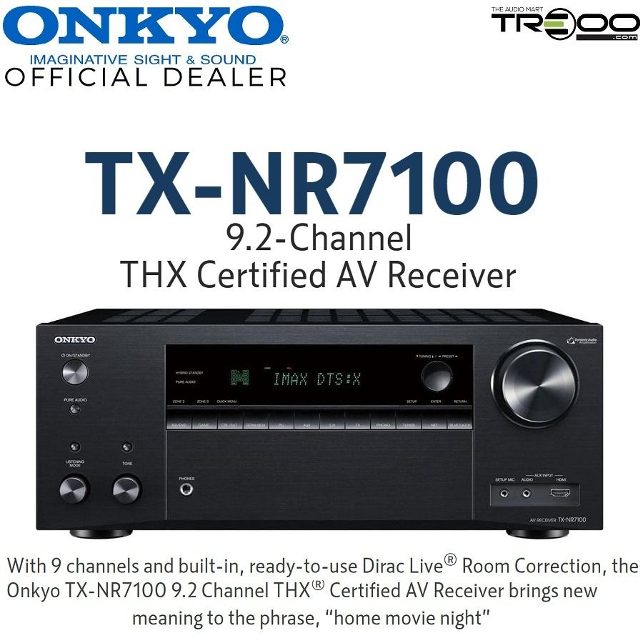 [Discontinued] Onkyo TX-NR7100 9.2 Channel THX Certified 8K Hi-Fi Network AV Receiver (with ...