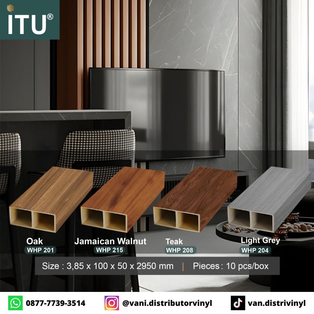 Partisi Hollow WPC ITU 5x10cm | Partition WPC Indoor | Panjang 2,9m ...