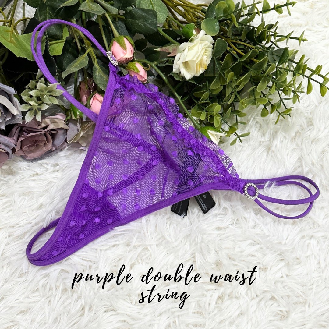 Purple Double Waist String, Women's Fashion, New Undergarments ...