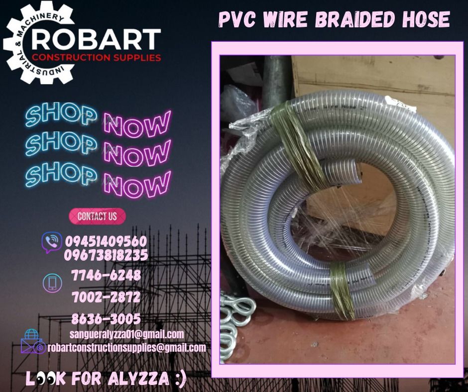pvc wire braided hose 2", Commercial & Industrial, Construction Tools ...