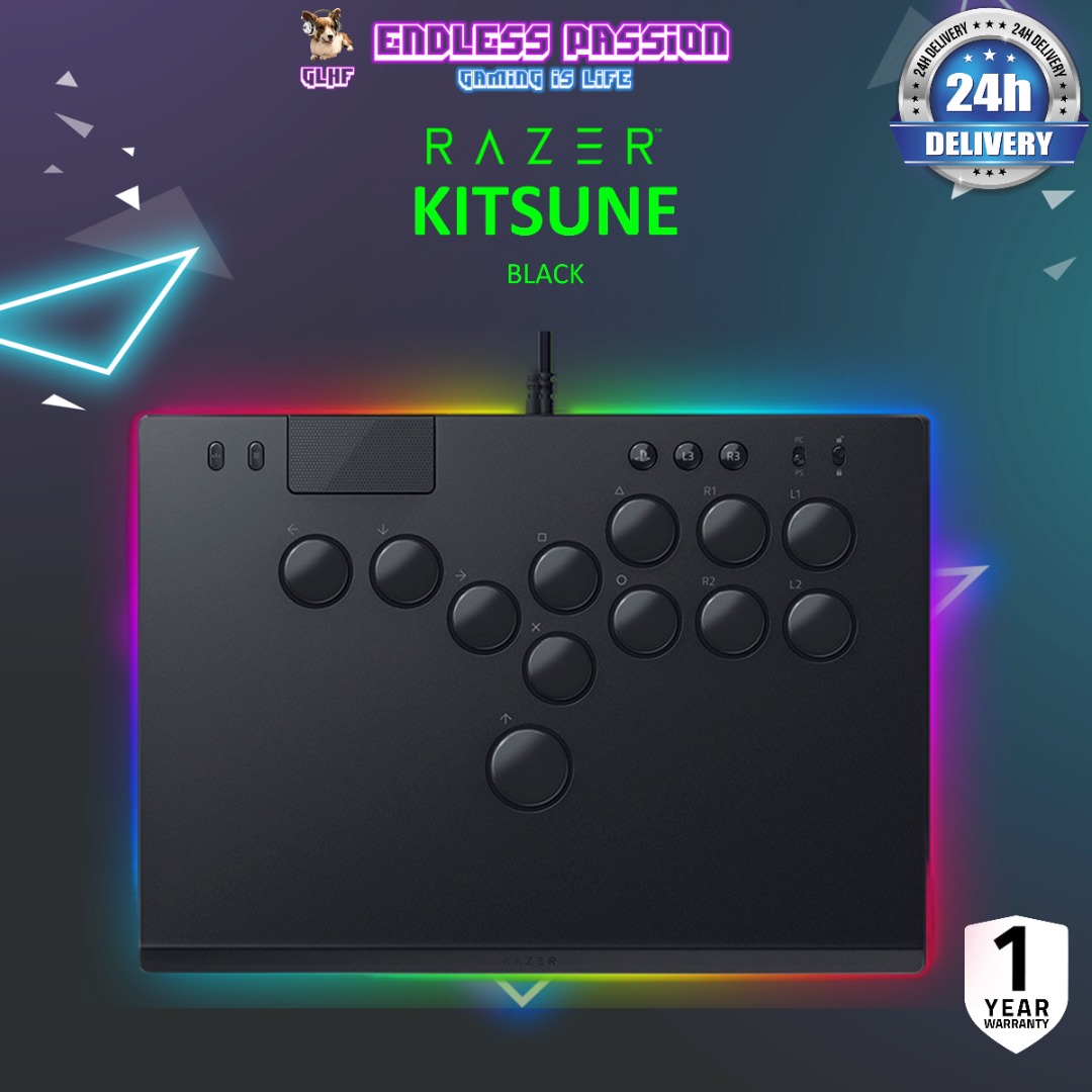 Razer Kitsune All-button Arcade Controller for PS and PC, Video Gaming ...