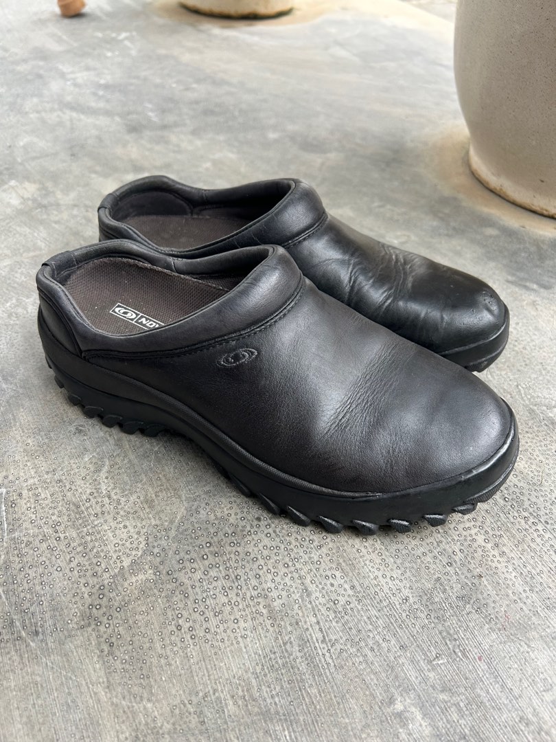 Salomon clogs leather vintage, Fesyen Pria, Sepatu , Sneakers di Carousell