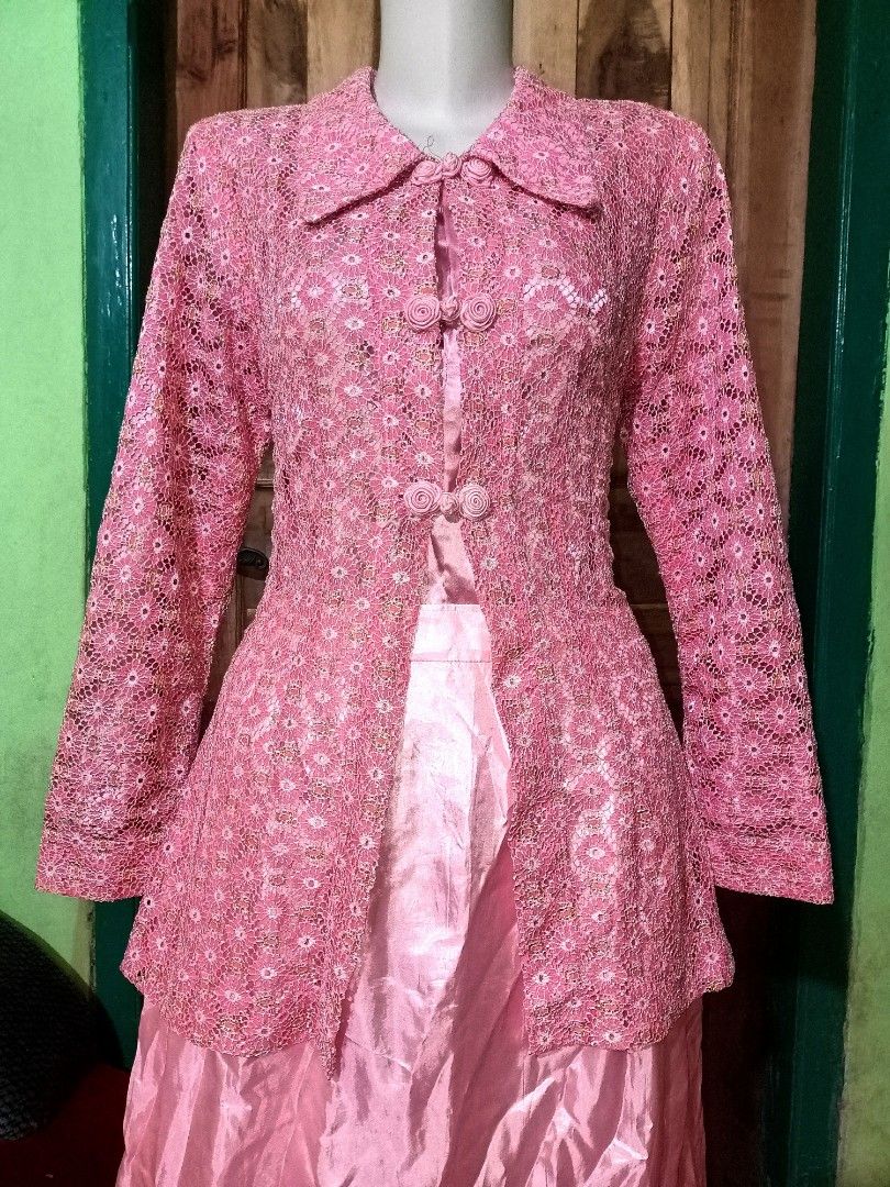 Set Kebaya Brokat Glitter 3 In 1 / Setelan Kebaya Pink / Set Kebaya ...
