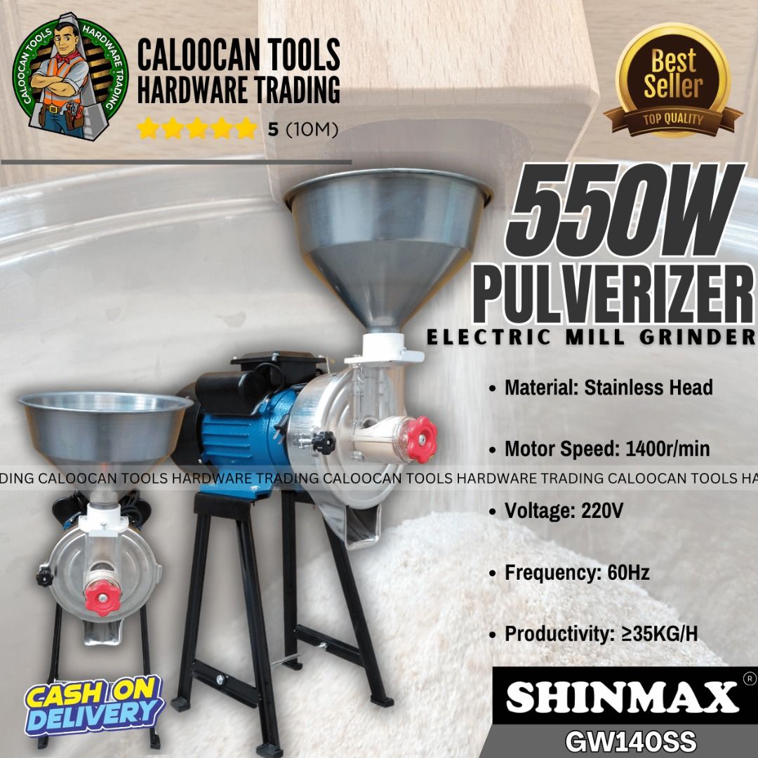 Shinmax 550W Electric Mill Grinder / Grain Mill / Pulverizer / Grinding ...