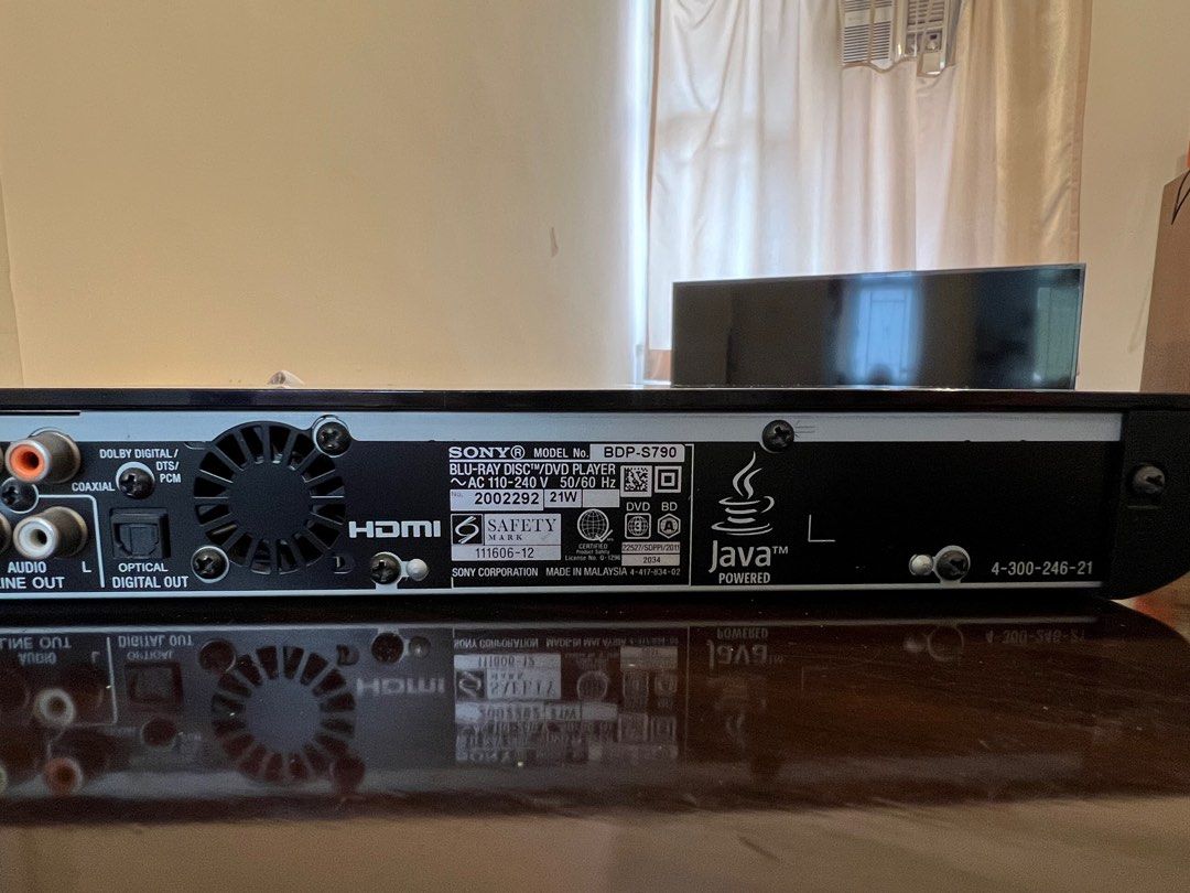 SONY BDP-S790 3D Blu-ray DVD Player 藍光影碟播放機, 家庭電器, 電視 & 其他娛樂, 藍光及播放器 ...