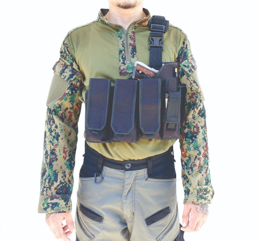 Tactical Chest Rig Holster , Vest Holster ,Made of Strong Codura ...