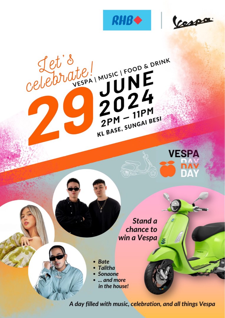 Vespa Day 2024 Event Ticket, Tickets & Vouchers, Event Tickets on Carousell