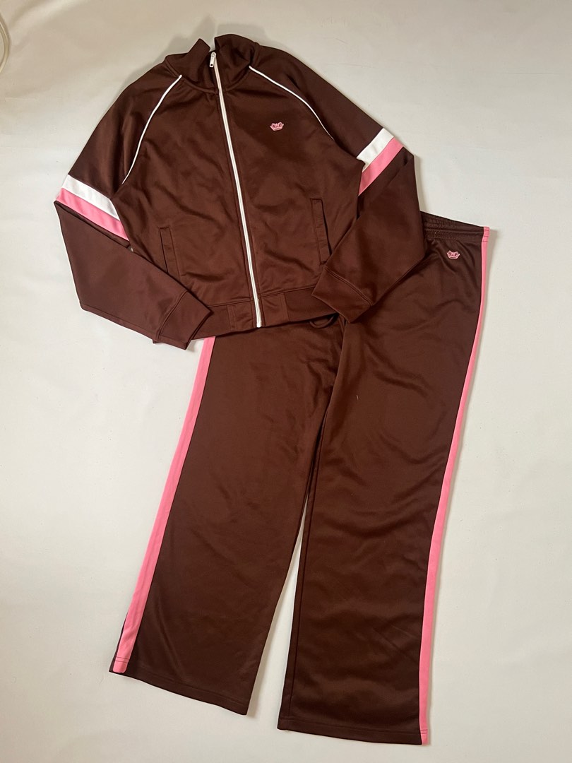 Vintage 2000’s no boundaries matching tracksuit set in warm chocolate ...