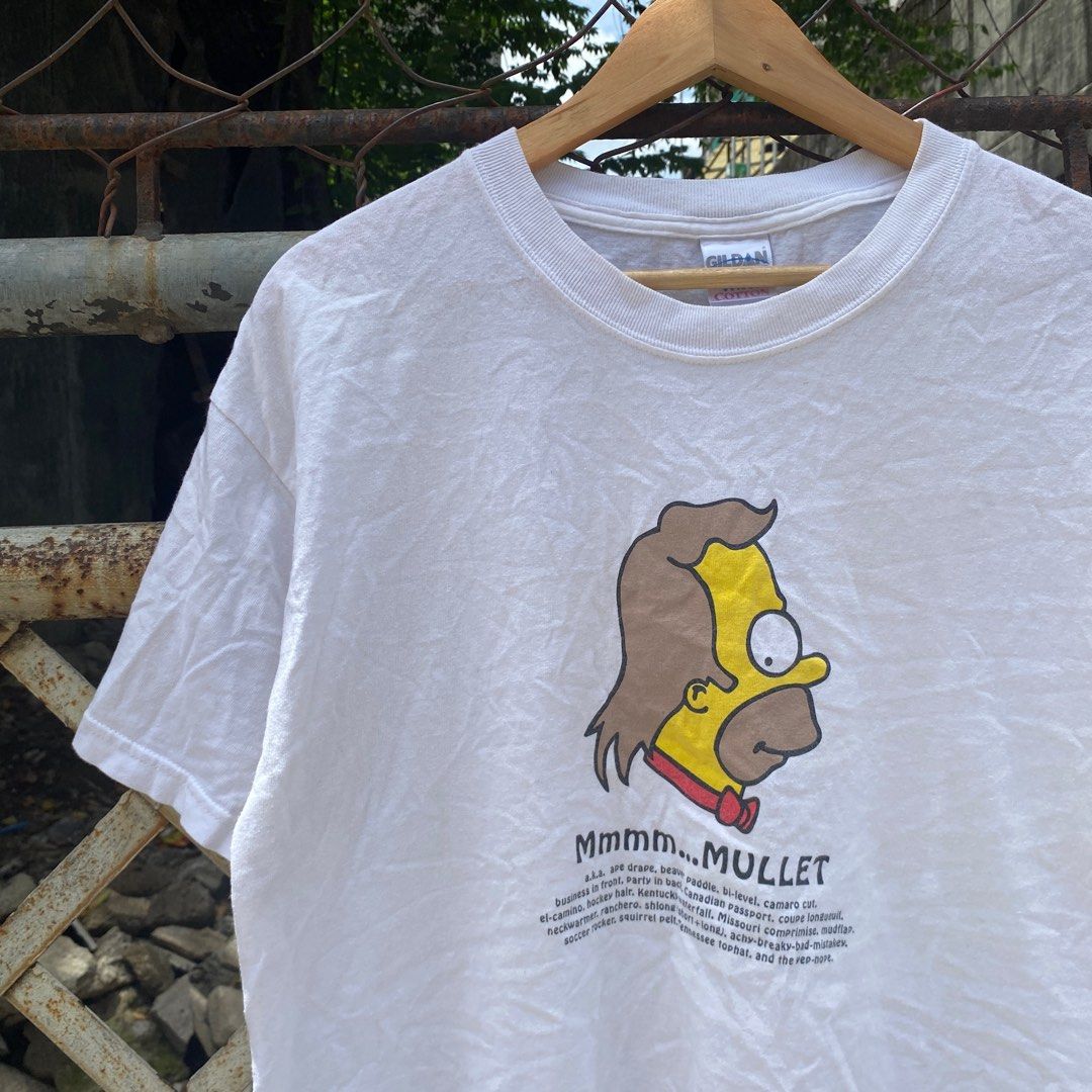 Vintage Homer Simpsons Mullet, Men's Fashion, Tops & Sets, Tshirts ...