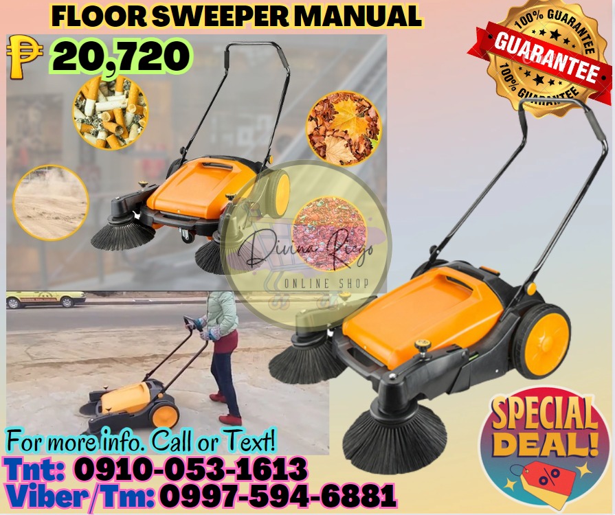Walk Behind Floor Sweeper Industrial Floor Sweeper Machine Parking Lot ...