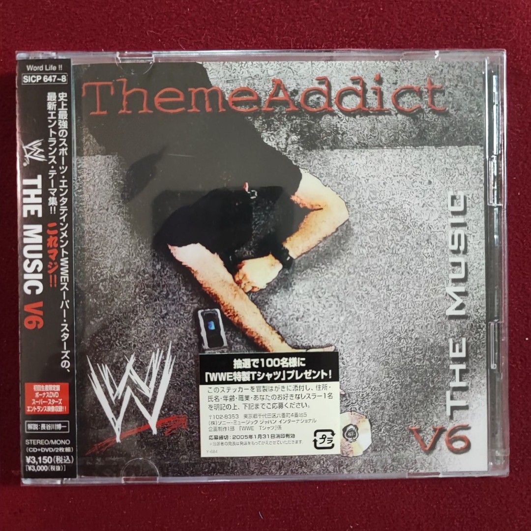 日本初回限定見本品 WWE – ThemeAddict The Music V6 * Japan CD+DVD * 2003年 Sony ...