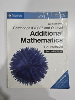 Cambridge IGCSE and O alevel Additional Mathematics Coursebook, Hobbies ...