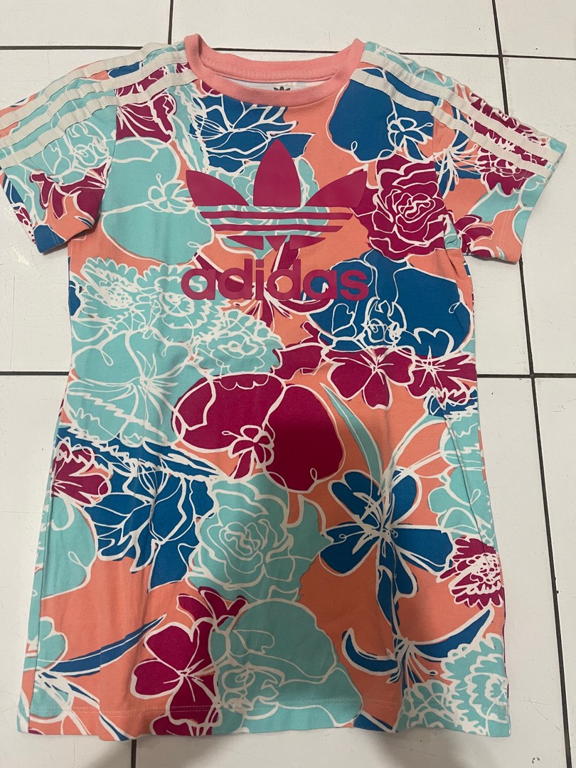 Adidas Dress Vintage Bunga Trifoil Trefoil Kembang Anak, Bayi & Anak ...