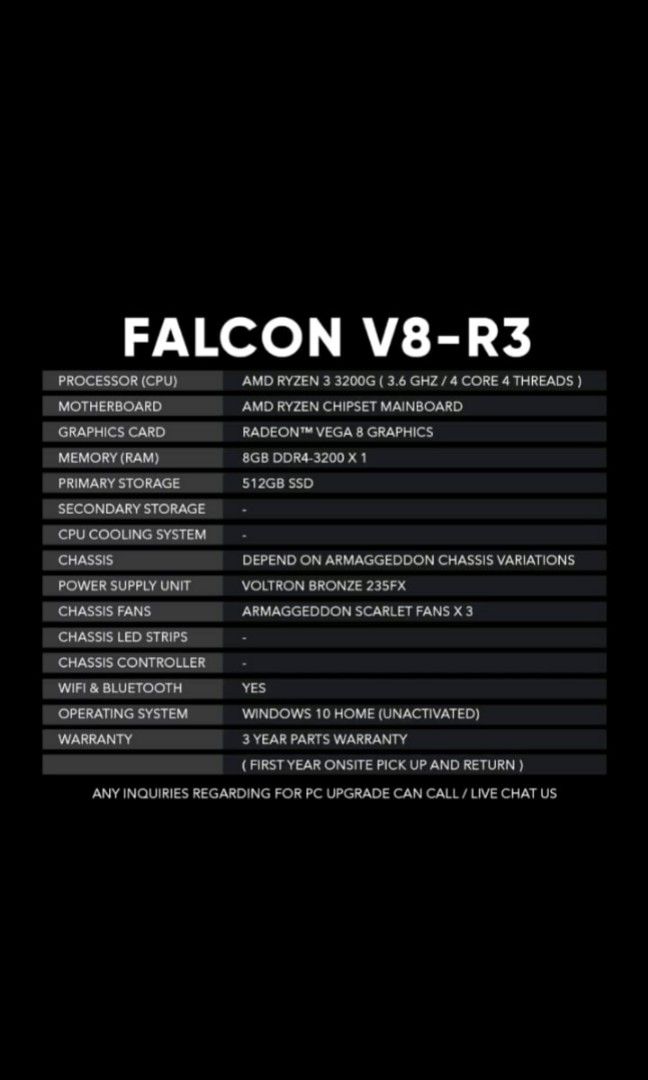 Armaggeddon Falcon V8, Computers & Tech, Desktops on Carousell