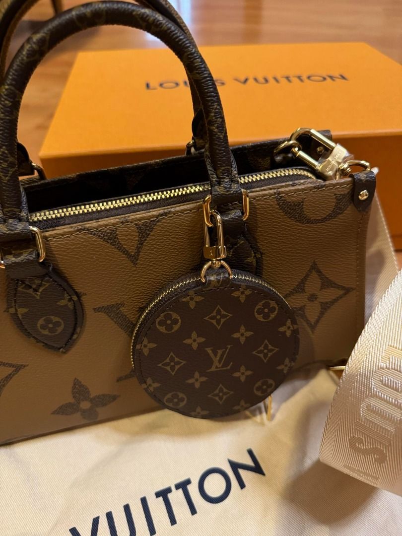 AUTH BNIB LV Louis Vuitton On The Go East West Reverse Monogram, Luxury ...