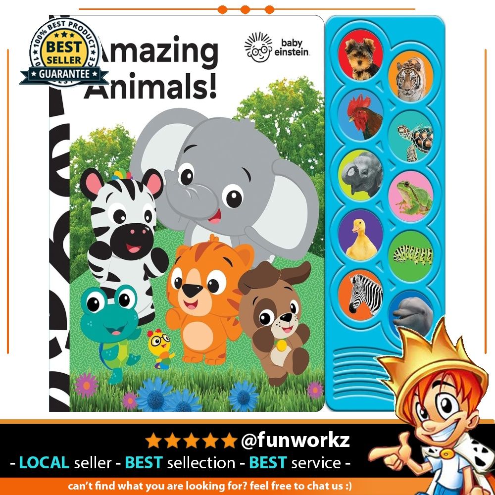 Baby Einstein Amazing Animals 10 Button Sound Book PI Kids Play A Sound Hobbies Toys Toys Games on Carousell