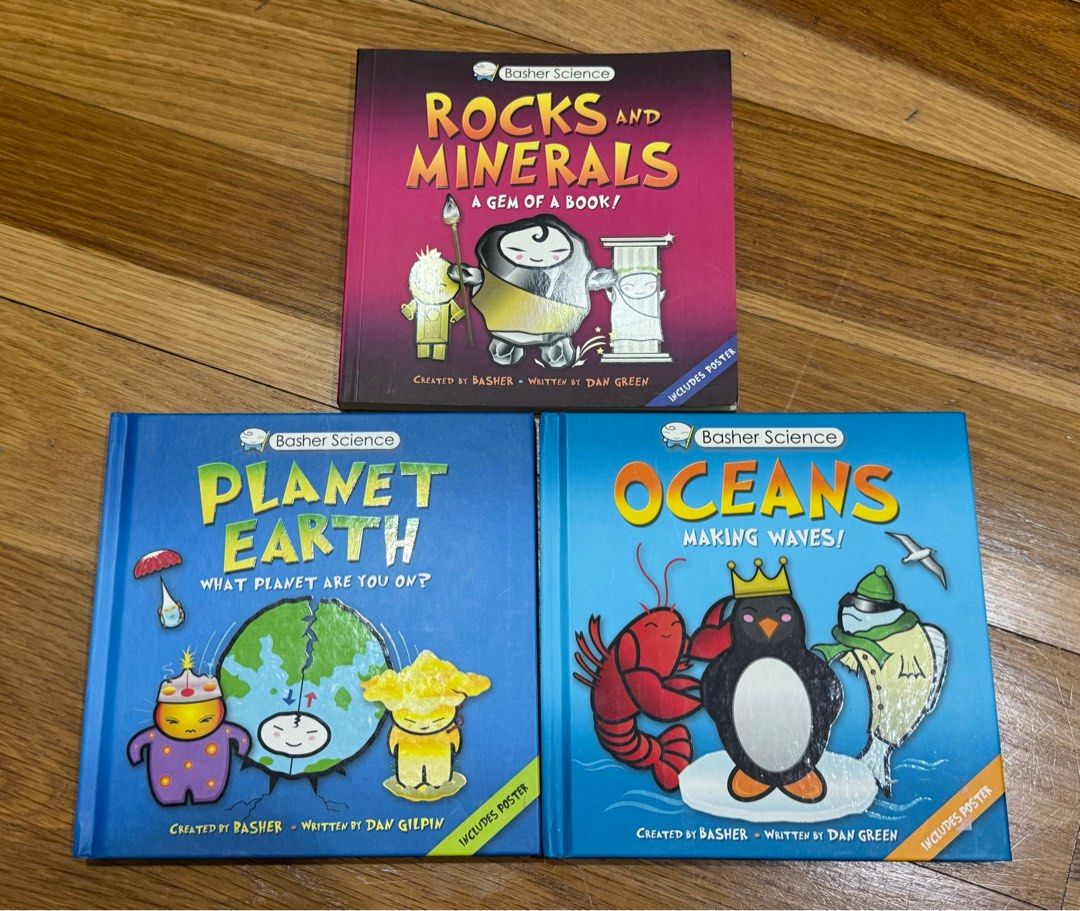 basher science- mother earth trio (planet earth , oceans , rocks n ...