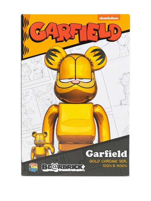 Bearbrick Garfield Gold Chrome 400%, Hobbies & Toys, Toys & Games on ...