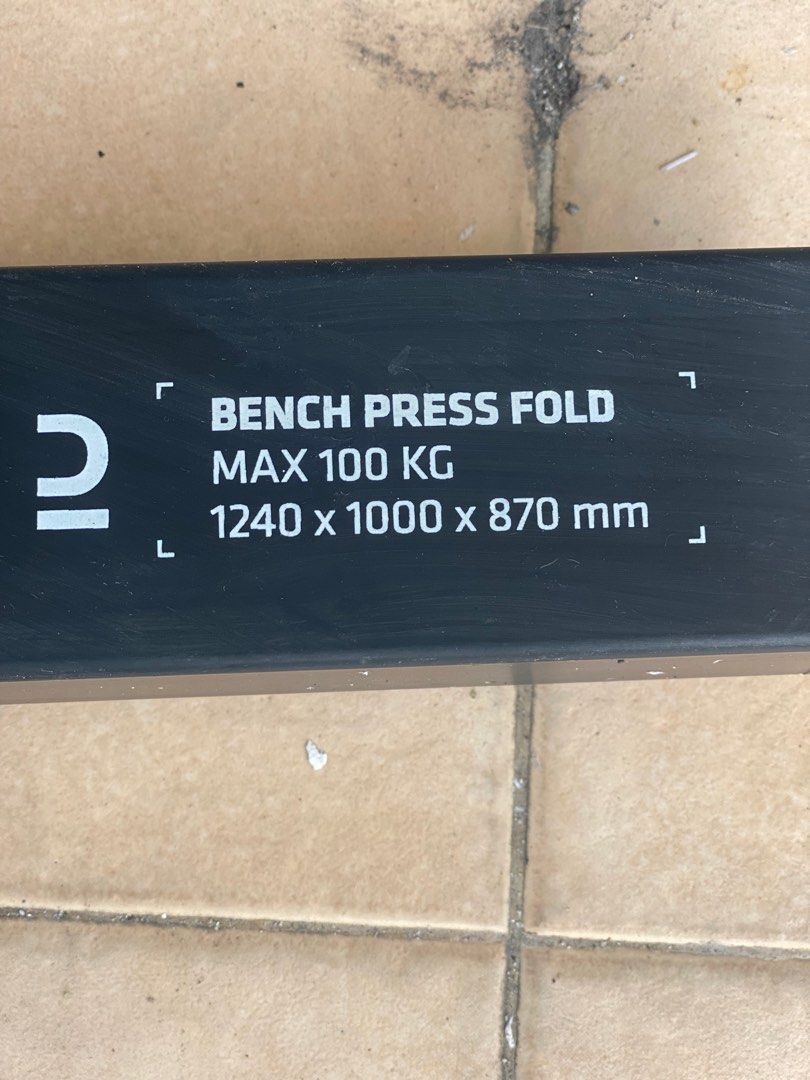 Bench Press Fold, Sports Equipment, Exercise & Fitness, Cardio ...