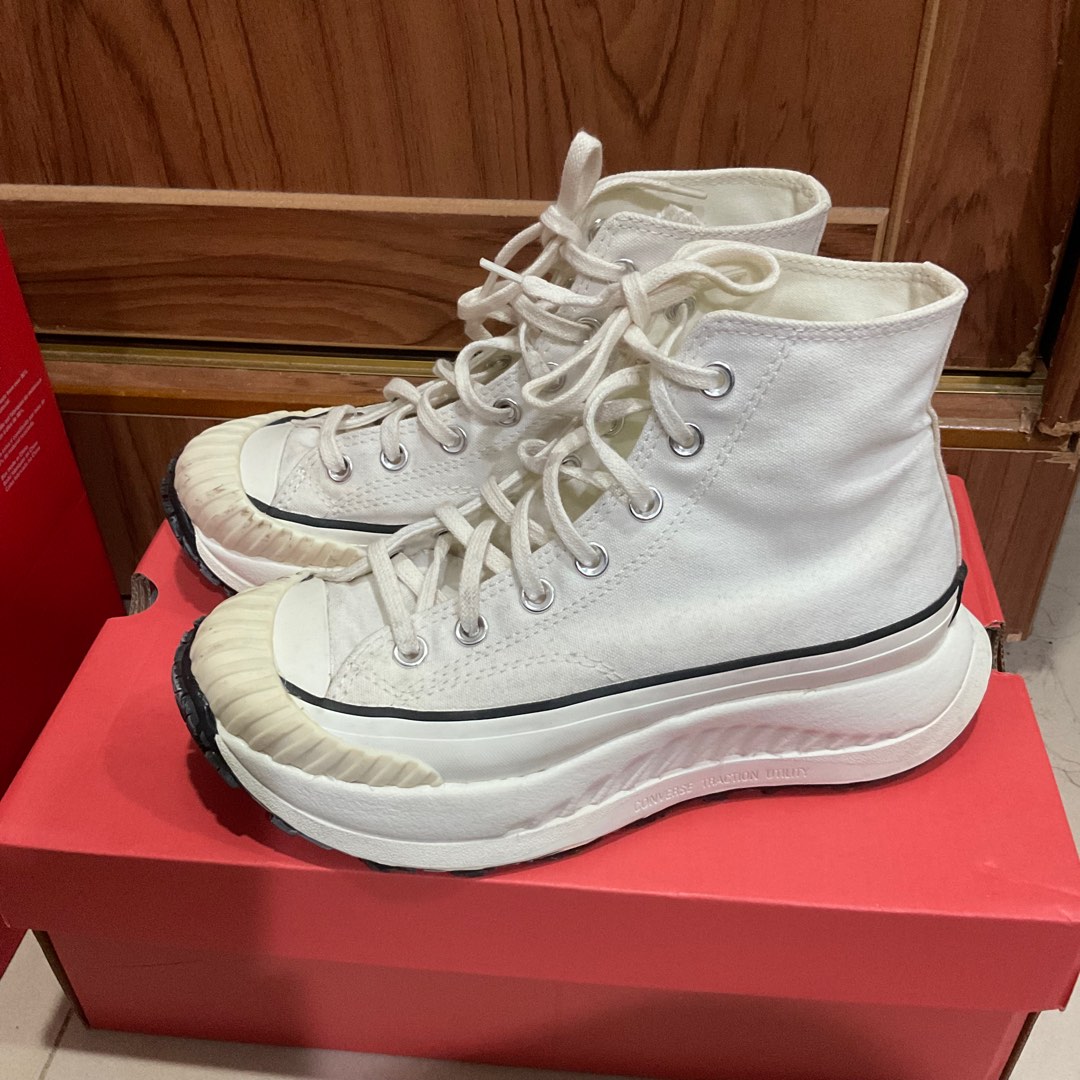 Converse Chunk 70 AT-CX 白 高筒厚底帆布鞋 尺寸 US6(24cm6, 她的時尚, 鞋類, 運動鞋、球鞋在旋轉拍賣